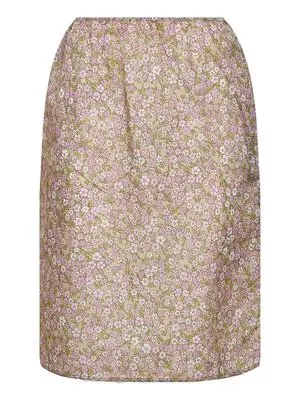 Prada PRADA Printed Nylon Midi Skirt Multicolor