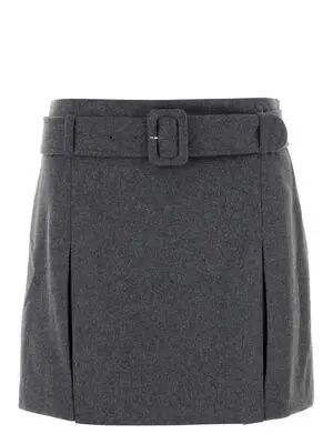 A.p.c. A.P.C. Flannel Cecile Mini Skirt Gray