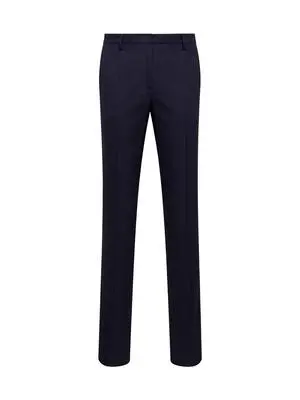 Prada Abbigliamento Blue Cotton Chino Straight Trousers - Multicolor