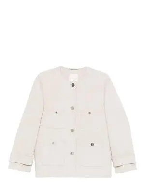 Max Mara Neutrals Jackets Fitted Jackets - Cream