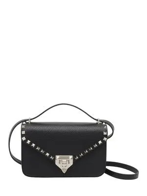 Valentino Garavani Small Rockstud Leather Crossbody Bag - Black