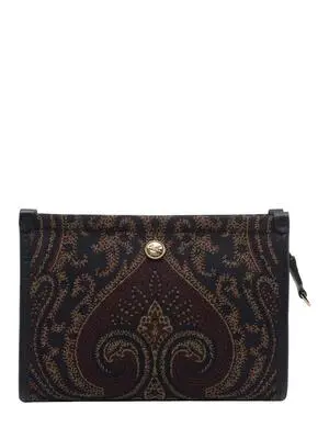 Etro Paisley Jacquard Pouch - Brown