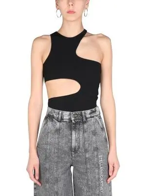 Stella McCartney STELLA MCCARTNEY Compact Top With Cut Out Details Black