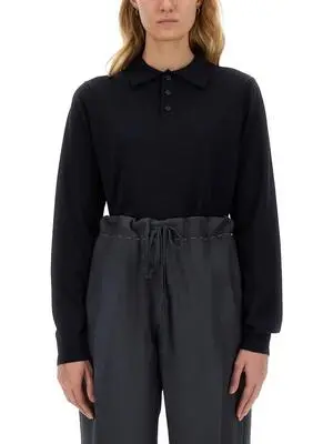 MAISON MARGIELA Wool Polo - Blue