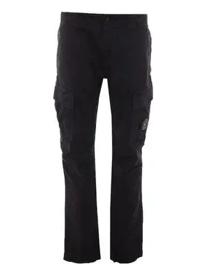 C.P. COMPANY Stretch Sateen Cargo Pants - Blue