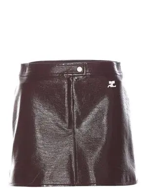 COURREGES Reedition Vinyl Mini Skirt - Red