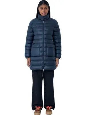 Moncler Genet Long Coat - Blue