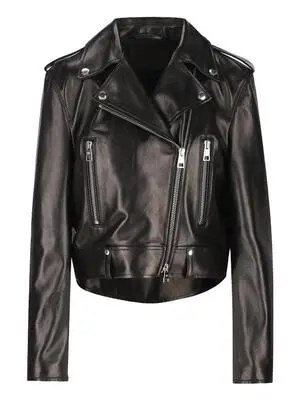 Balenciaga Leather Biker Jacket - Black