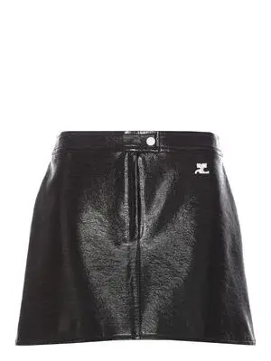 COURREGES Reedition Vinyl Mini Skirt - Black