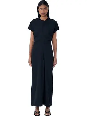 TOTEME Slouch Wool Maxi Dress - Black