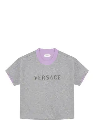 Versace Reversible Cotton Jersey T-shirt - Gray