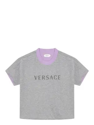 Versace Reversible Cotton Jersey T-shirt Gray