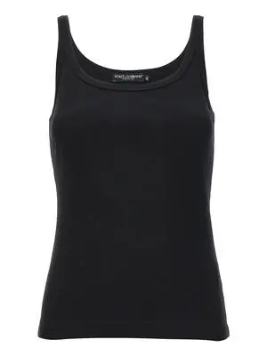 Dolce & Gabbana DOLCE & GABBANA Ribbed Tank Top Black