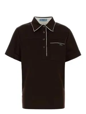 Prada PRADA Cotton Polo Shirt Brown