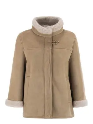 FAY Sheepskin Coat - Cream