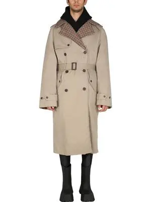 Balenciaga Reversible Trench Coat - Cream