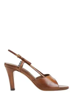 Miu Miu Miu Miu Calf Leather Sandals Women Brown