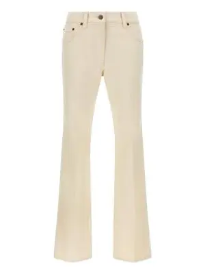 Valentino Garavani Vgold Denim Jeans - Cream