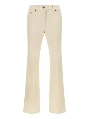 Valentino Garavani Vgold Denim Jeans - Cream