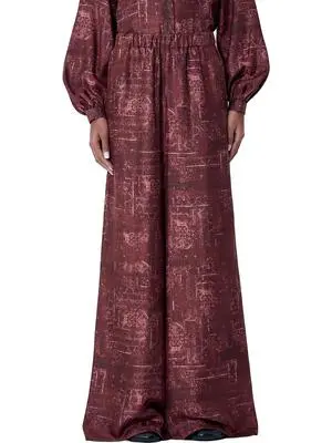 Max Mara MAX MARA Silk Jacquard Pants Multicolor