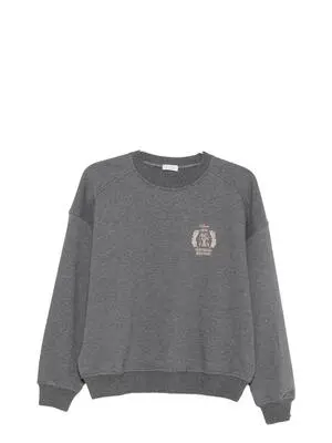 Brunello Cucinelli Logo Cotton Crewneck Sweater - Multicolor