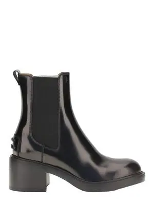 TOD'S Leather Boots - Black