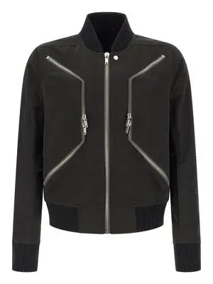 Rick Owens Heizer Flight' Bomber Jacket - Black