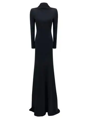 TOM FORD Long Sleeve Maxi Gown - Black
