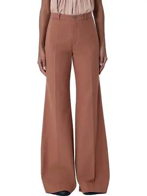 Chloé Flared Cotton Canvas Pants - Brown
