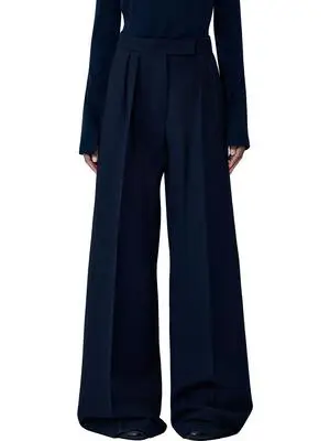 Max Mara Wool-blend Wide-leg Pants - Blue