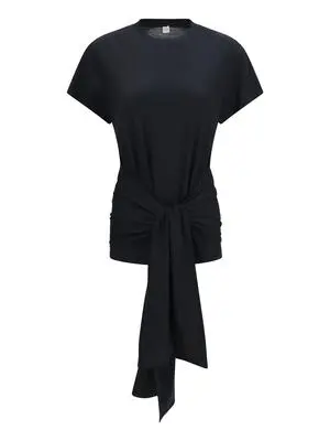 TOTEME Toteme Women Draped-Waist Jersey T-Shirt Black