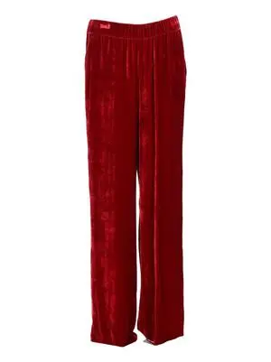 P.a.r.o.s.h Silk-blend Viscose Trousers - Red