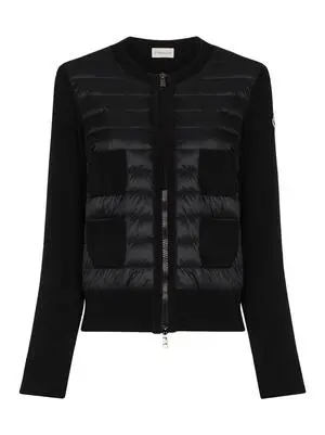 Moncler MONCLER Wool And Nylon Padded Cardigan Multicolor