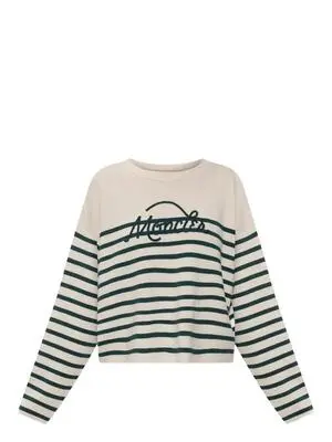 Moncler Striped Wool Knit Jumper - Cream