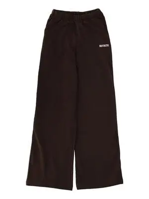 ROTATE BY BIRGER CHRISTENSEN Logo Wide Leg Trousers - Brown
