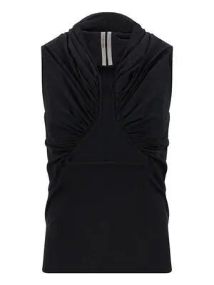 Rick Owens Jersey Ss Prong Top - Black