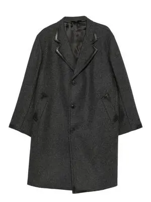 Prada Single Breasted Wool Coat - Gray