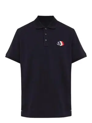 MONCLER Moncler Blue Polo Shirts Men