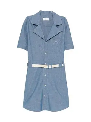 Celine Denim Cotton Dress - Multicolor