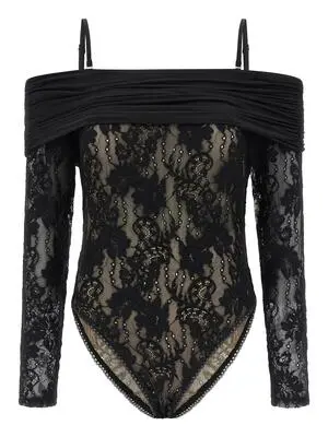 Zimmermann Rebellion Lace Bodysuit - Black