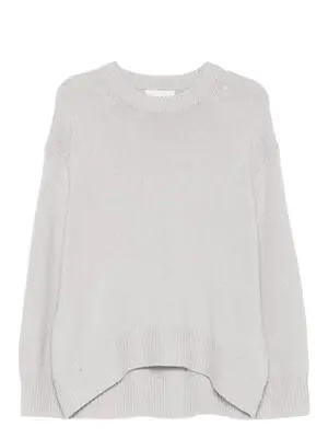 LISA YANG Cashmere Crew Neck Pullover - Gray