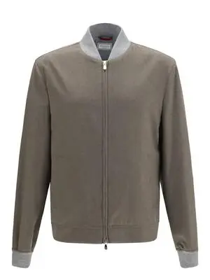 Brunello Cucinelli BRUNELLO CUCINELLI Cashmere Zip Up Jacket Green