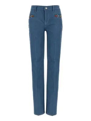 Gucci Morsetto Straight Leg Denim Jeans - Blue