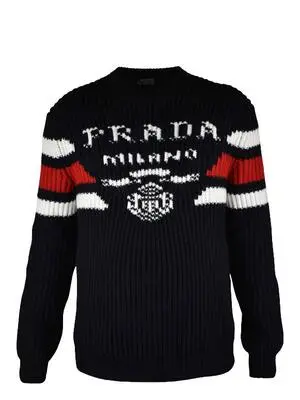 Prada Cashmere Crew Neck Sweater - Black