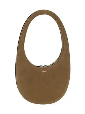 Coperni Swipe Suede Shoulder Bag - Brown