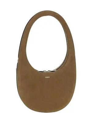 Coperni Swipe Suede Shoulder Bag - Brown