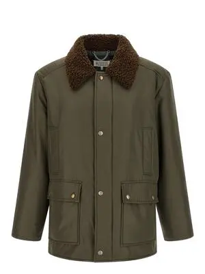 MAISON MARGIELA Shearling Collar Parka - Green