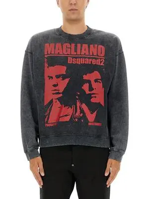 Dsquared2 Sweatshirt With Print - Gray