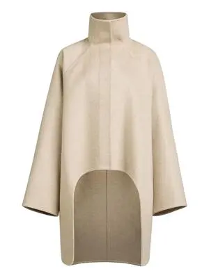 Alaïa Asymmetric Double-face Cashmere Coat - Cream