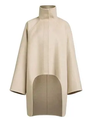 Alaïa Asymmetric Double-face Cashmere Coat - Cream